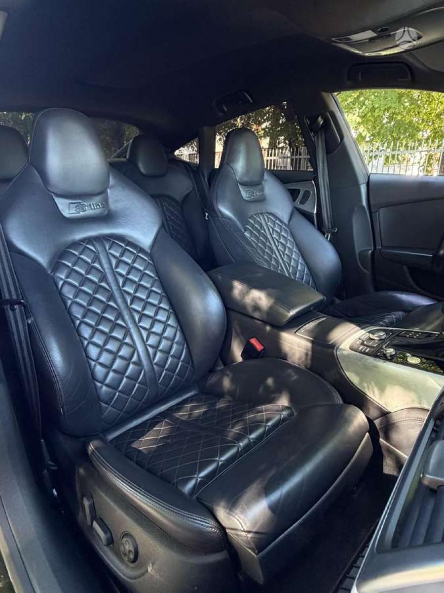 Black Audi A7 Sportback 2013 in Jonava, with an engine capacity of 2.97 L and mileage of 328 thousand km for 16399 €, photo 14 on AUTOMOTO.COM.LV