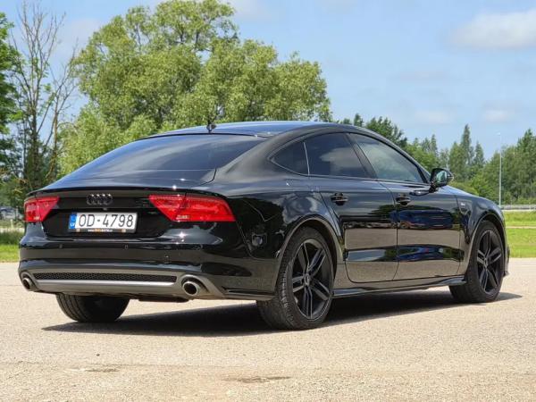 Black Audi A7 Sportback 2013 in Grobiņa, with an engine capacity of 3.00 L and mileage of 305 thousand km for 16200 €, photo 5 on AUTOMOTO.COM.LV