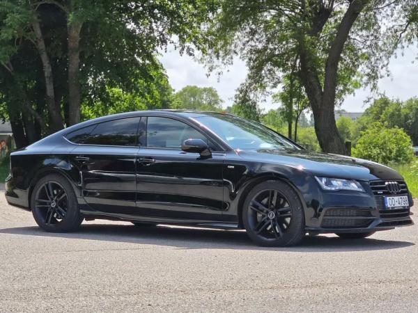 Black Audi A7 Sportback 2013 in Grobiņa, with an engine capacity of 3.00 L and mileage of 305 thousand km for 16200 €, photo 6 on AUTOMOTO.COM.LV