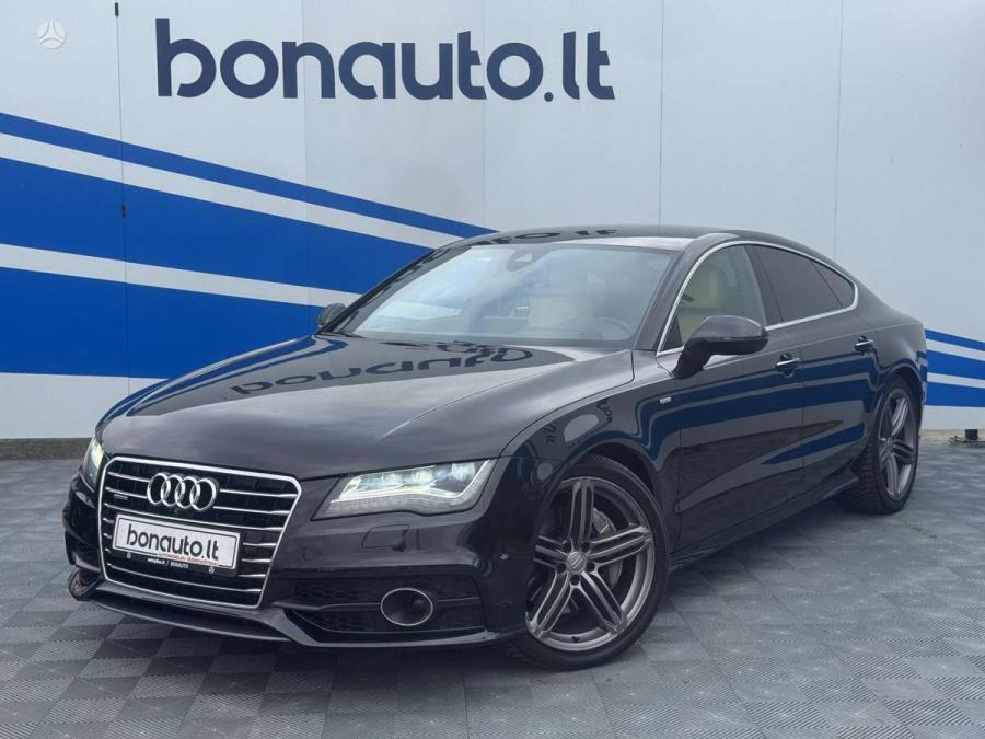 Melns Audi A7 Sportback 2013 Kauņa, ar dzinēja tilpumu 2.97 L un nobraukumu 222 tūkst. km par 14999 €, foto 1 vietnē AUTOMOTO.COM.LV