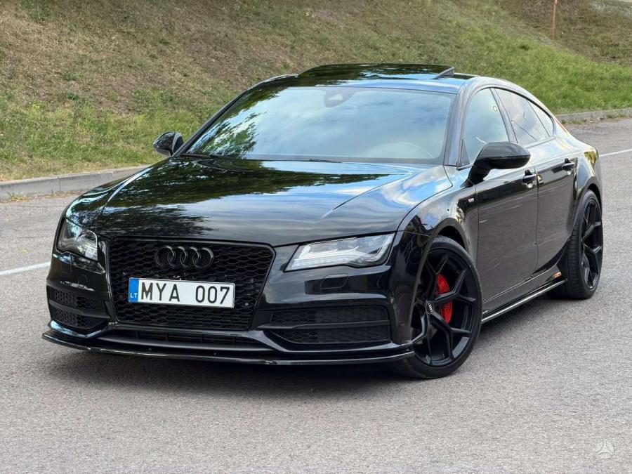 Black Audi A7 Sportback 2013 in Jonava, with an engine capacity of 3.00 L and mileage of 251 thousand km for 15199 €, photo 1 on AUTOMOTO.COM.LV