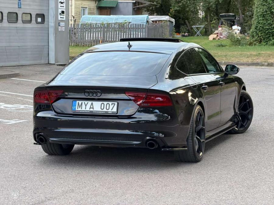 Black Audi A7 Sportback 2013 in Jonava, with an engine capacity of 3.00 L and mileage of 251 thousand km for 15199 €, photo 5 on AUTOMOTO.COM.LV