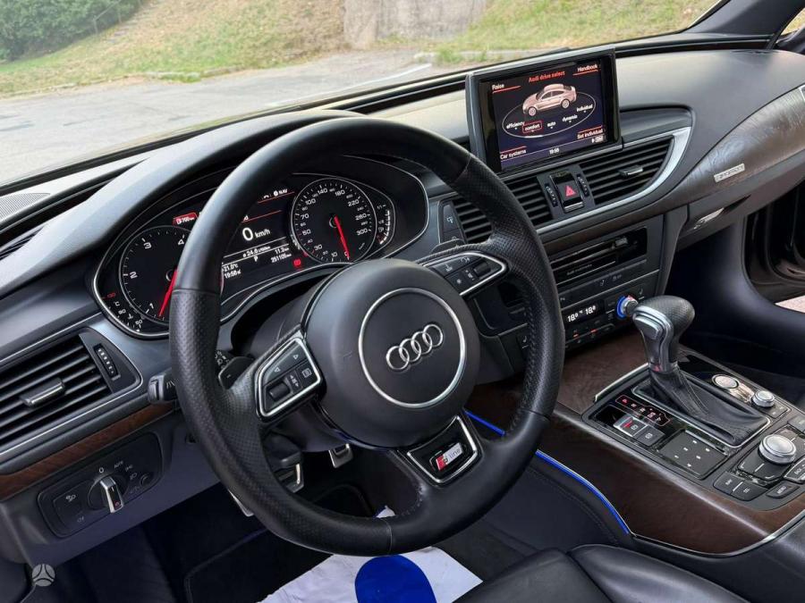 Black Audi A7 Sportback 2013 in Jonava, with an engine capacity of 3.00 L and mileage of 251 thousand km for 15199 €, photo 26 on AUTOMOTO.COM.LV