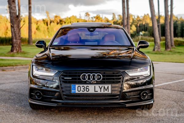 Melns Audi A7 Sportback 2014 Tallina, ar dzinēja tilpumu 3.00 L un nobraukumu 236 tūkst. km par 21900 €, foto 4 vietnē AUTOMOTO.COM.LV