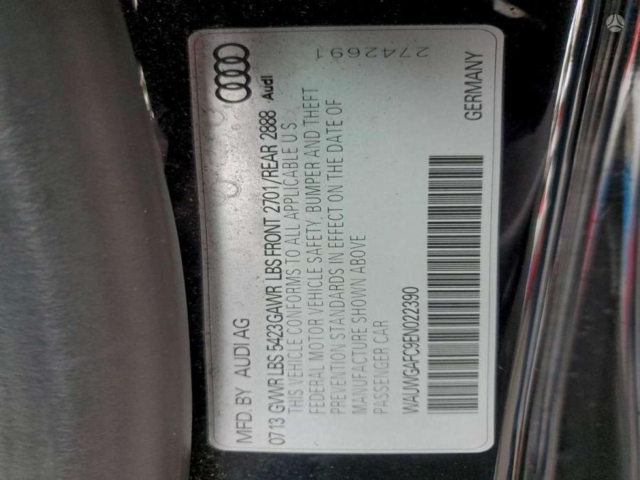 Black Audi A7 Sportback 2014 in Vilnius, with an engine capacity of 3.00 L and mileage of 241 thousand km for 5999 €, photo 13 on AUTOMOTO.COM.LV