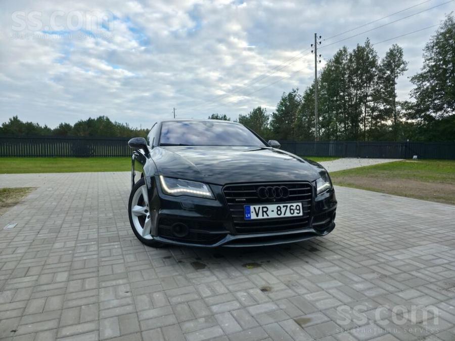 Black Audi A7 Sportback 2014 in Talsi, with an engine capacity of 3.00 L and mileage of 275 thousand km for 14500 €, photo 3 on AUTOMOTO.COM.LV