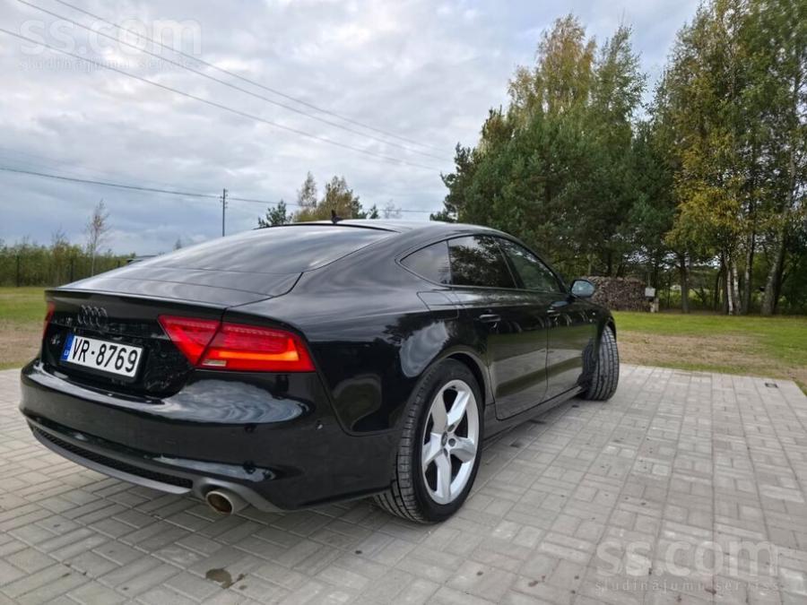 Black Audi A7 Sportback 2014 in Talsi, with an engine capacity of 3.00 L and mileage of 275 thousand km for 14500 €, photo 4 on AUTOMOTO.COM.LV