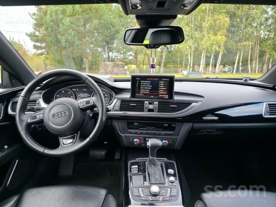 Black Audi A7 Sportback 2014 in Talsi, with an engine capacity of 3.00 L and mileage of 275 thousand km for 14500 €, photo 11 on AUTOMOTO.COM.LV
