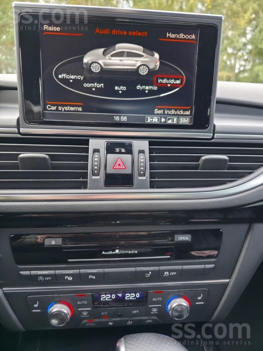 Black Audi A7 Sportback 2014 in Talsi, with an engine capacity of 3.00 L and mileage of 275 thousand km for 14500 €, photo 14 on AUTOMOTO.COM.LV
