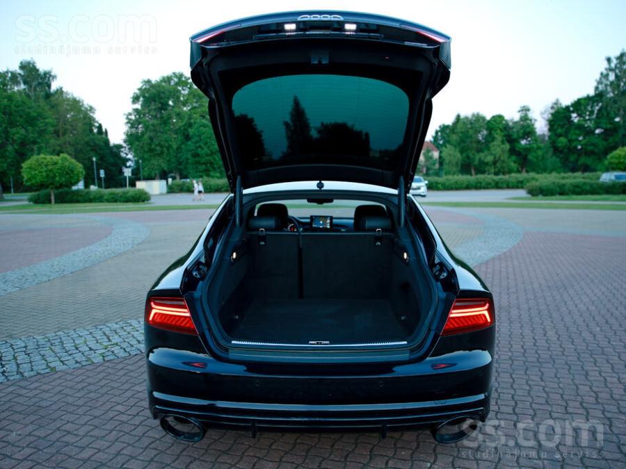 Melns Audi A7 Sportback 2015 Rīga, ar dzinēja tilpumu 3.00 L un nobraukumu 334 tūkst. km par 21900 €, foto 9 vietnē AUTOMOTO.COM.LV