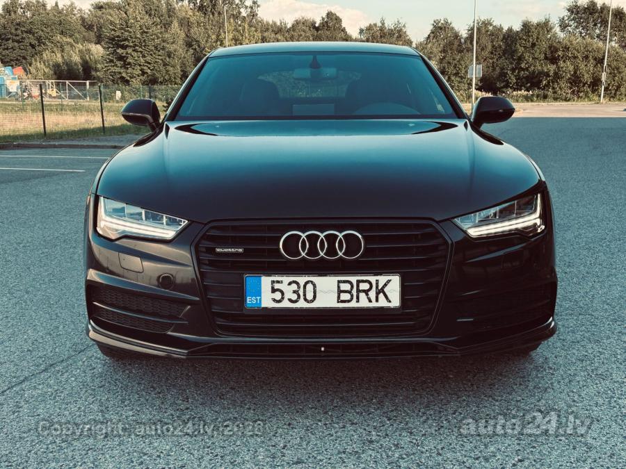 Melns Audi A7 Sportback 2015 Tallina, ar dzinēja tilpumu 3.00 L un nobraukumu 156 tūkst. km par 23800 €, foto 1 vietnē AUTOMOTO.COM.LV