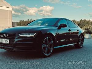 Melns Audi A7 Sportback 2015 Tallina, ar dzinēja tilpumu 3.00 L un nobraukumu 156 tūkst. km par 23800 €, foto 4 vietnē AUTOMOTO.COM.LV