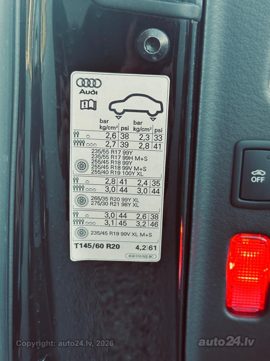Melns Audi A7 Sportback 2015 Tallina, ar dzinēja tilpumu 3.00 L un nobraukumu 156 tūkst. km par 23800 €, foto 12 vietnē AUTOMOTO.COM.LV