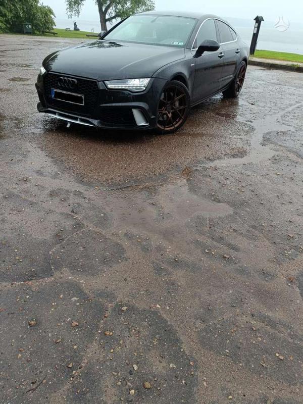 Melns Audi A7 Sportback 2015 Kauņa, ar dzinēja tilpumu 3.00 L un nobraukumu 132 tūkst. km par 14500 €, foto 1 vietnē AUTOMOTO.COM.LV