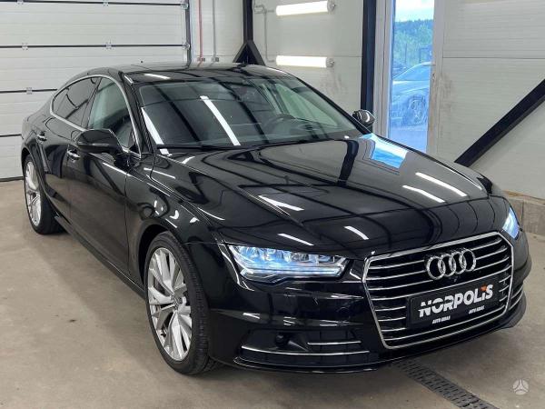 Black Audi A7 Sportback 2015 in Vilnius, with an engine capacity of 3.00 L and mileage of 144 thousand km for 17900 €, photo 5 on AUTOMOTO.COM.LV