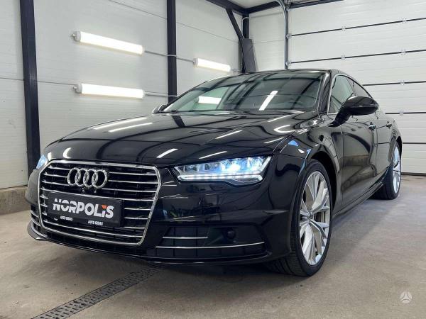 Black Audi A7 Sportback 2015 in Vilnius, with an engine capacity of 3.00 L and mileage of 144 thousand km for 17900 €, photo 6 on AUTOMOTO.COM.LV