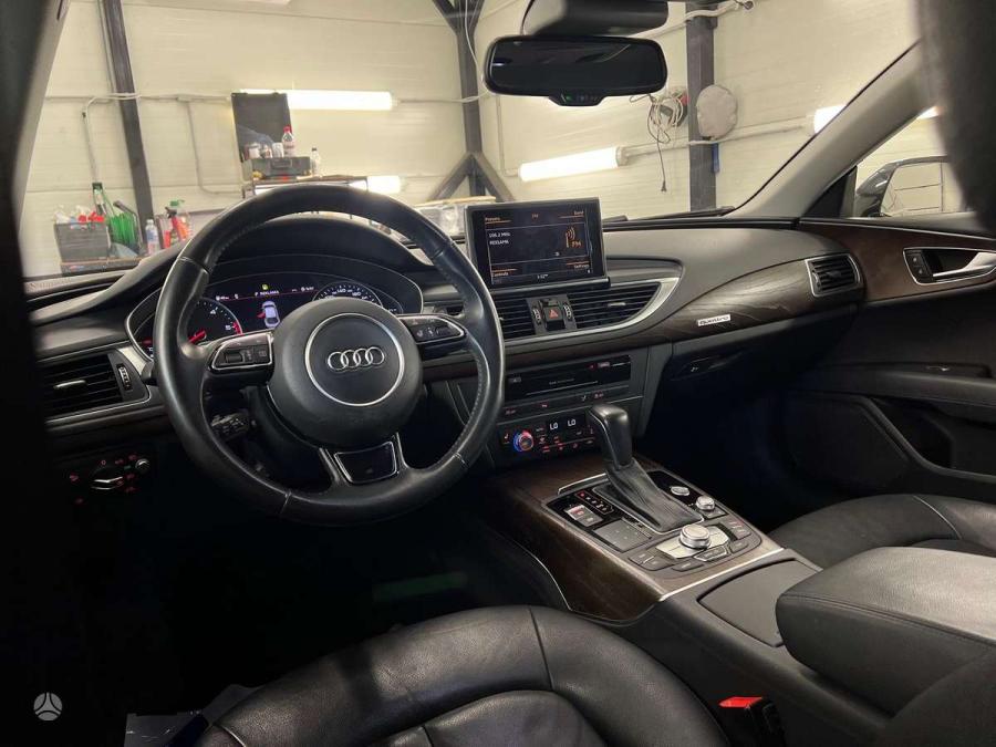 Black Audi A7 Sportback 2015 in Vilnius, with an engine capacity of 3.00 L and mileage of 144 thousand km for 17900 €, photo 20 on AUTOMOTO.COM.LV