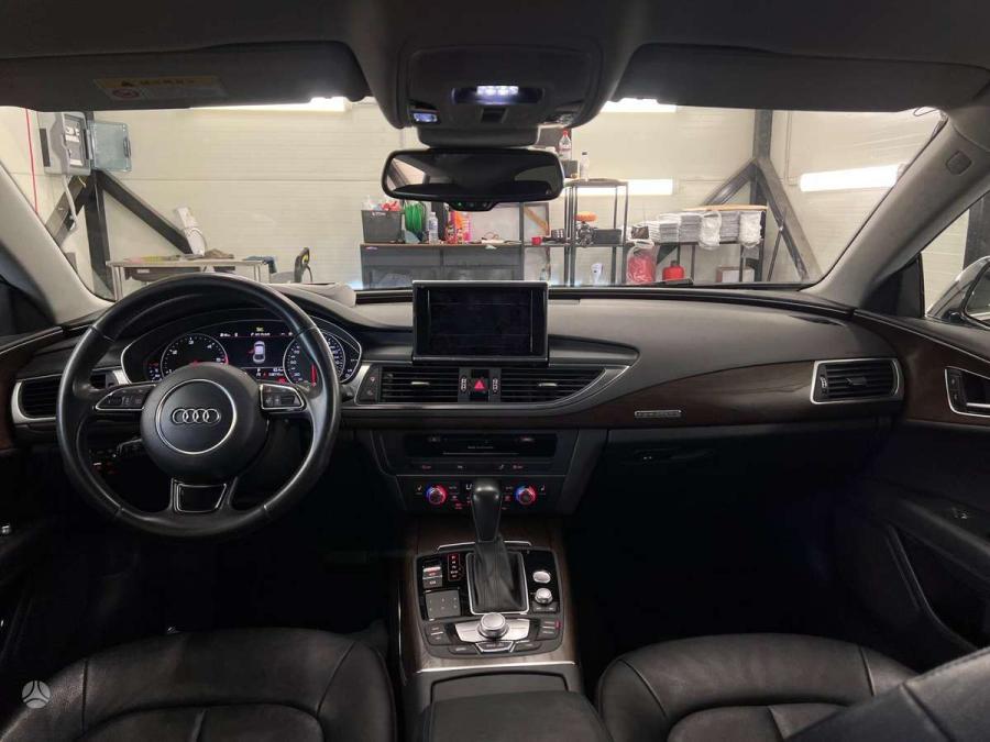 Black Audi A7 Sportback 2015 in Vilnius, with an engine capacity of 3.00 L and mileage of 144 thousand km for 17900 €, photo 21 on AUTOMOTO.COM.LV