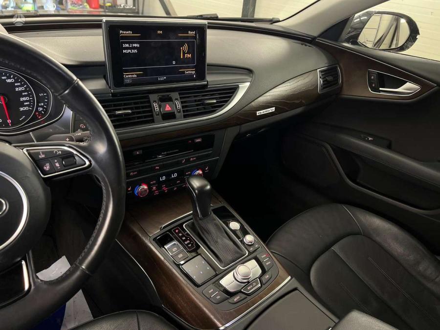 Black Audi A7 Sportback 2015 in Vilnius, with an engine capacity of 3.00 L and mileage of 144 thousand km for 17900 €, photo 22 on AUTOMOTO.COM.LV