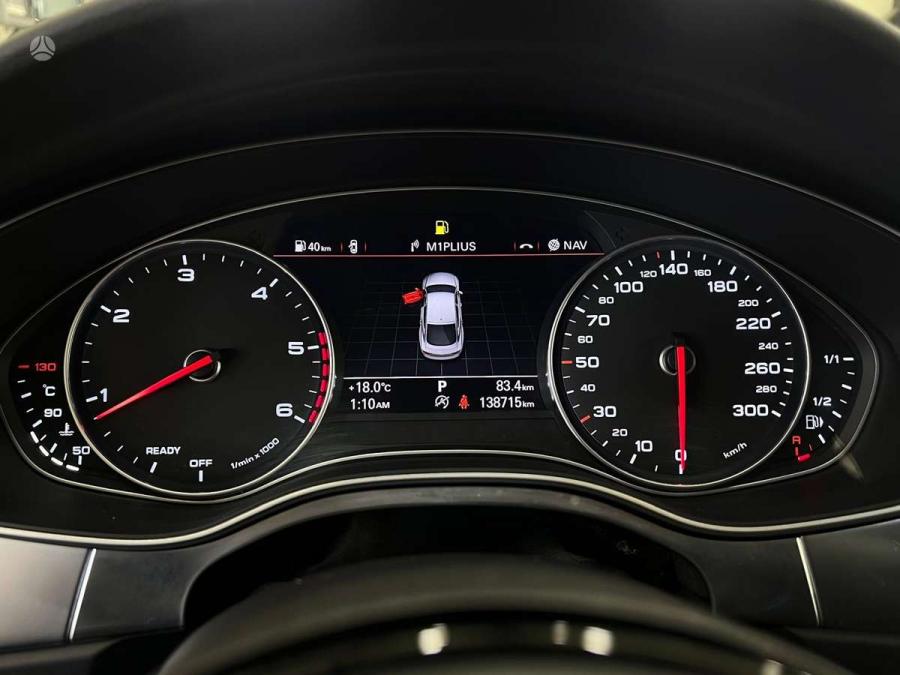 Black Audi A7 Sportback 2015 in Vilnius, with an engine capacity of 3.00 L and mileage of 144 thousand km for 17900 €, photo 24 on AUTOMOTO.COM.LV