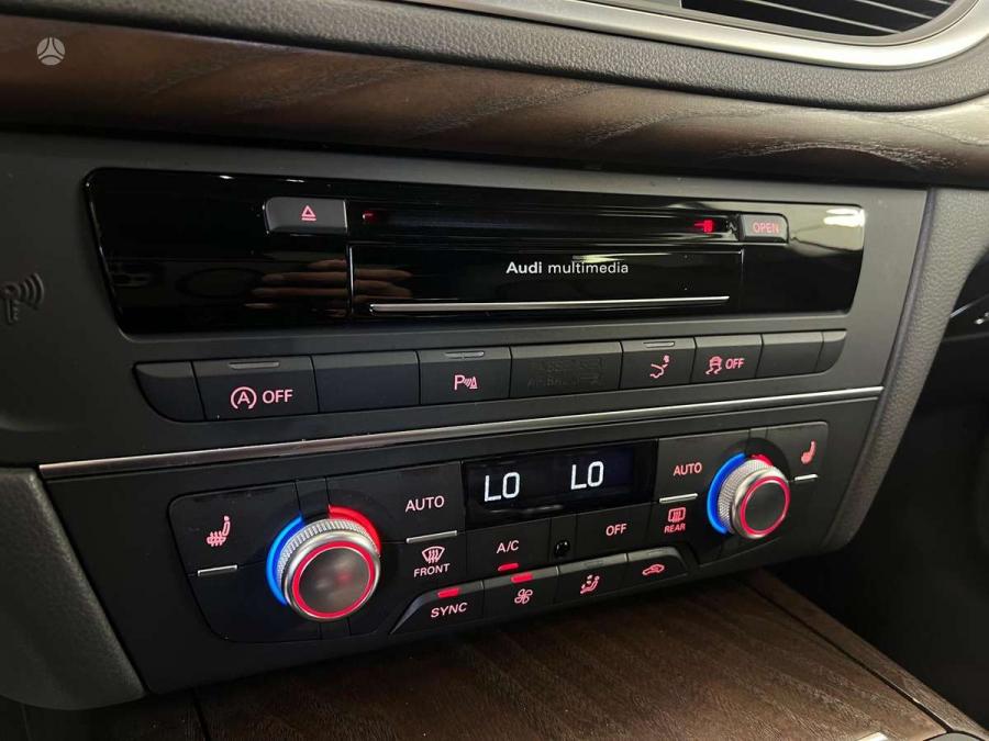 Black Audi A7 Sportback 2015 in Vilnius, with an engine capacity of 3.00 L and mileage of 144 thousand km for 17900 €, photo 28 on AUTOMOTO.COM.LV
