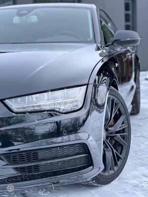 Black Audi A7 Sportback 2016 in Vilnius, with an engine capacity of 3.00 L and mileage of 120 thousand km for 19900 €, photo 17 on AUTOMOTO.COM.LV