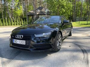 Black Audi A7 Sportback 2016 in Riga, with an engine capacity of 3.00 L and mileage of 145 thousand km for 22900 €, photo  on AUTOMOTO.COM.LV