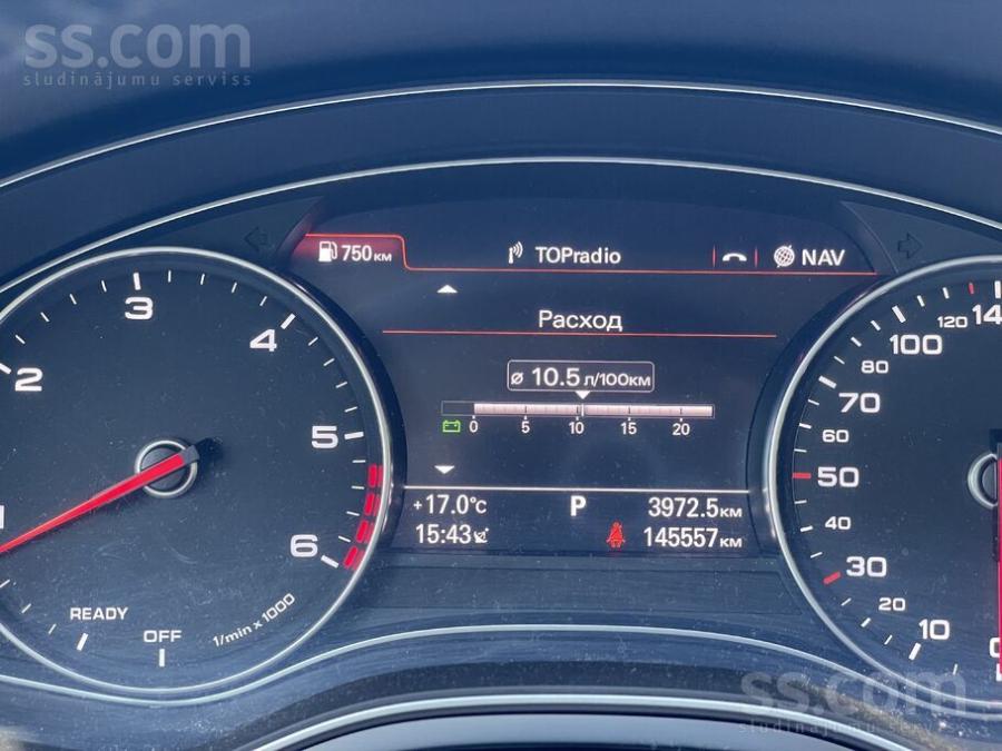 Black Audi A7 Sportback 2016 in Riga, with an engine capacity of 3.00 L and mileage of 145 thousand km for 22900 €, photo 8 on AUTOMOTO.COM.LV