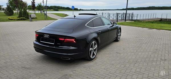 Black Audi A7 Sportback 2016 in Telschi, with an engine capacity of 2.97 L and mileage of 270 thousand km for 15900 €, photo 7 on AUTOMOTO.COM.LV