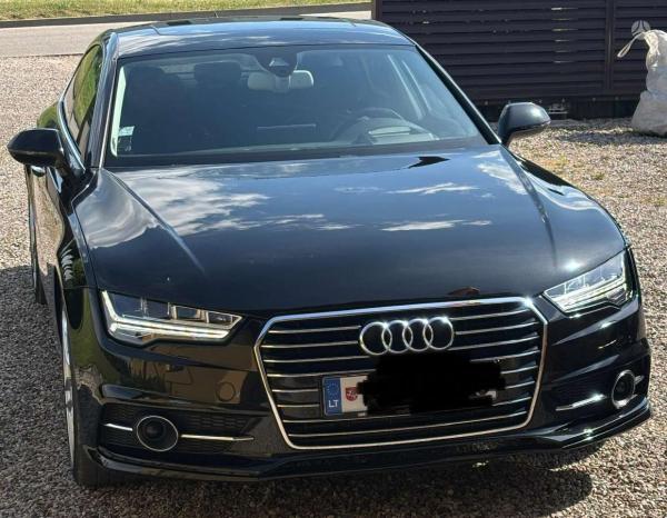 Black Audi A7 Sportback 2016 in Vilnius, with an engine capacity of 2.97 L and mileage of 253 thousand km for 19500 €, photo 1 on AUTOMOTO.COM.LV