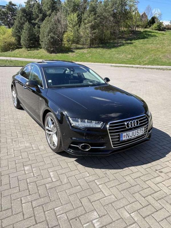Black Audi A7 Sportback 2016 in Vilnius, with an engine capacity of 2.97 L and mileage of 253 thousand km for 19500 €, photo 5 on AUTOMOTO.COM.LV