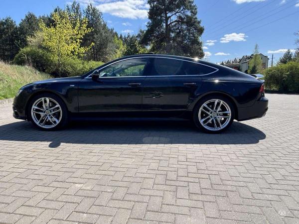 Black Audi A7 Sportback 2016 in Vilnius, with an engine capacity of 2.97 L and mileage of 253 thousand km for 19500 €, photo 6 on AUTOMOTO.COM.LV