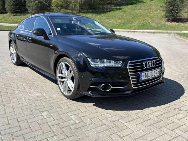 Black Audi A7 Sportback 2016 in Vilnius, with an engine capacity of 2.97 L and mileage of 253 thousand km for 19500 €, photo 7 on AUTOMOTO.COM.LV