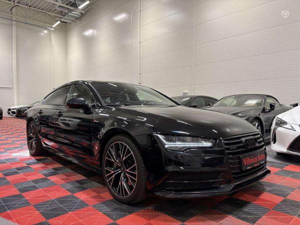 Black Audi A7 Sportback 2016 in Vilnius, with an engine capacity of 3.00 L and mileage of 201 thousand km for 17490 €, photo 3 on AUTOMOTO.COM.LV