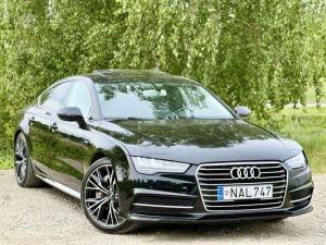 Black Audi A7 Sportback 2016 in Siauliai, with an engine capacity of 3.00 L and mileage of 236 thousand km for 15950 €, photo 1 on AUTOMOTO.COM.LV