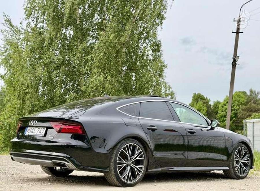 Black Audi A7 Sportback 2016 in Siauliai, with an engine capacity of 3.00 L and mileage of 236 thousand km for 15950 €, photo 5 on AUTOMOTO.COM.LV