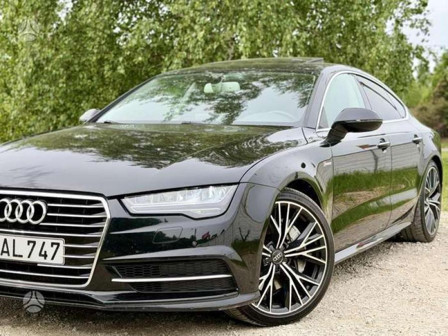 Black Audi A7 Sportback 2016 in Siauliai, with an engine capacity of 3.00 L and mileage of 236 thousand km for 15950 €, photo 15 on AUTOMOTO.COM.LV