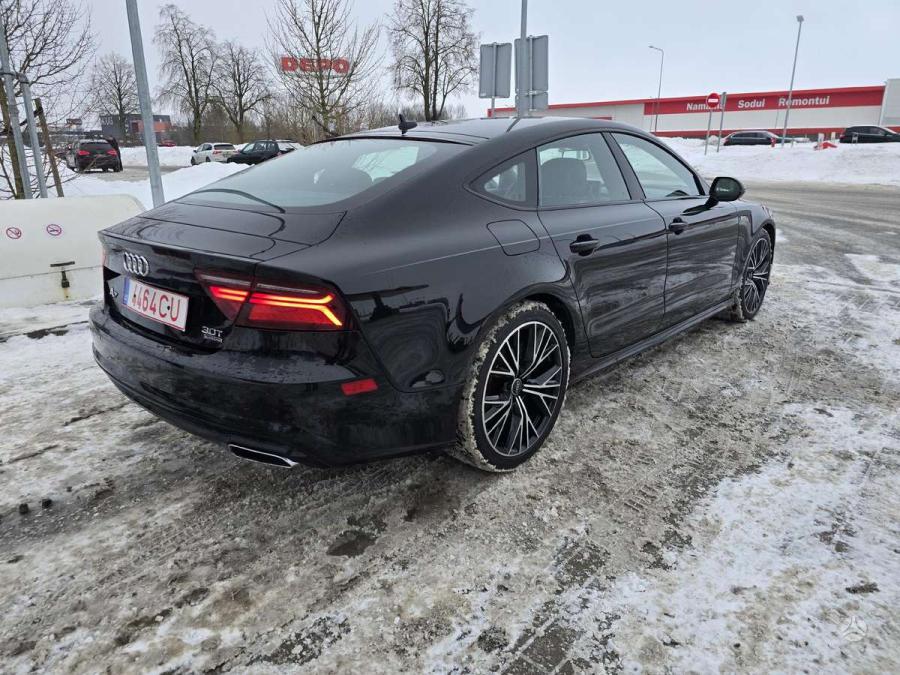 Melns Audi A7 Sportback 2017 Panevēža, ar dzinēja tilpumu 3.00 L un nobraukumu 217 tūkst. km par 22950 €, foto 6 vietnē AUTOMOTO.COM.LV