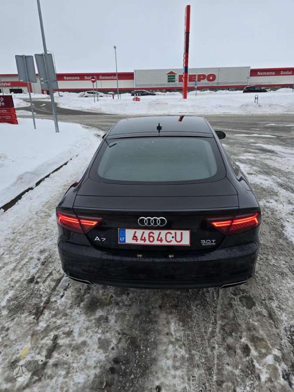 Melns Audi A7 Sportback 2017 Panevēža, ar dzinēja tilpumu 3.00 L un nobraukumu 217 tūkst. km par 22950 €, foto 8 vietnē AUTOMOTO.COM.LV