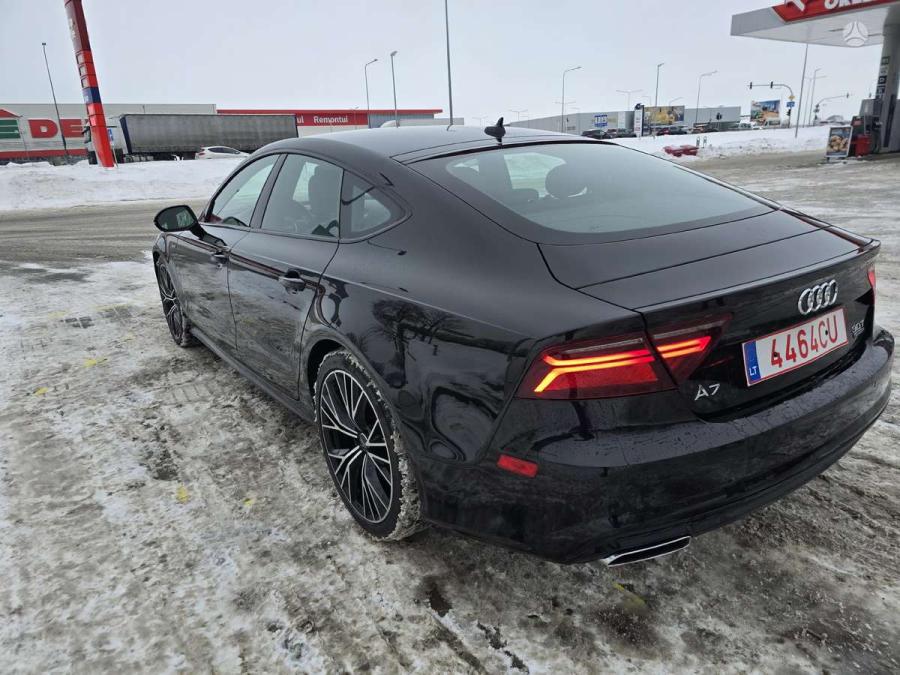 Melns Audi A7 Sportback 2017 Panevēža, ar dzinēja tilpumu 3.00 L un nobraukumu 217 tūkst. km par 22950 €, foto 9 vietnē AUTOMOTO.COM.LV