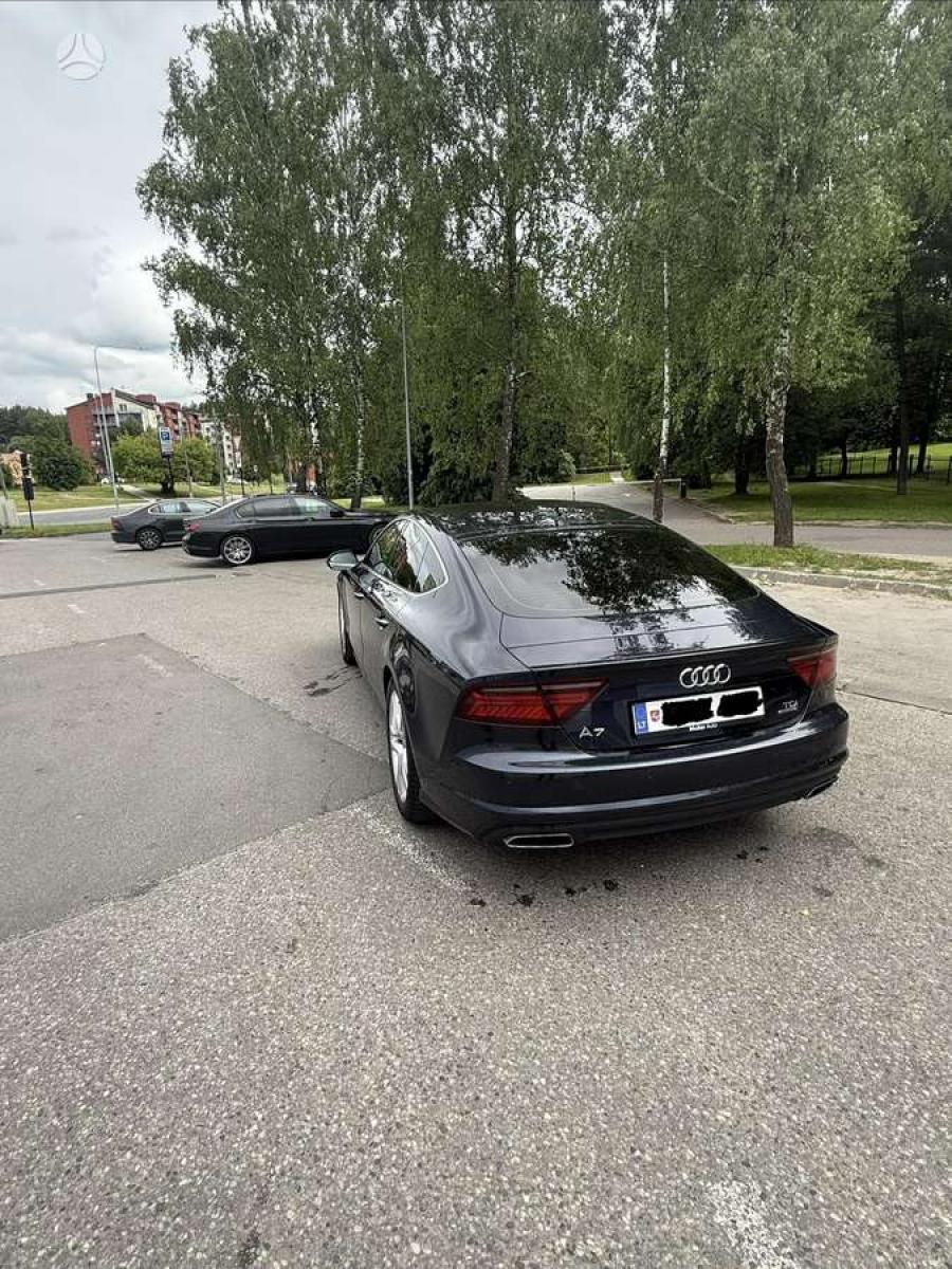 Melns Audi A7 Sportback 2017 Viļņa, ar dzinēja tilpumu 2.97 L un nobraukumu 270 tūkst. km par 13900 €, foto 5 vietnē AUTOMOTO.COM.LV