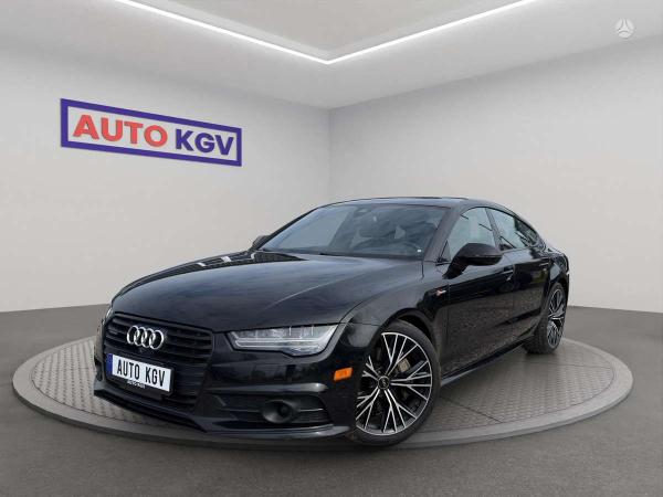 Black Audi A7 Sportback 2017 in Kaunas, with an engine capacity of 3.00 L and mileage of 219 thousand km for 19799 €, photo 1 on AUTOMOTO.COM.LV