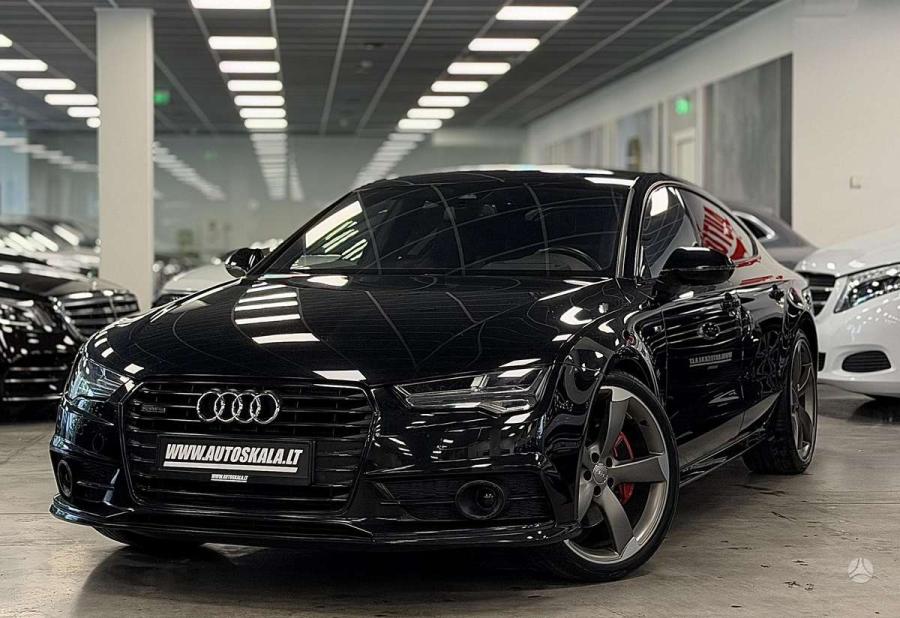Melns Audi A7 Sportback 2017 Klaipėda, ar dzinēja tilpumu 3.00 L un nobraukumu 228 tūkst. km par 24750 €, foto 1 vietnē AUTOMOTO.COM.LV