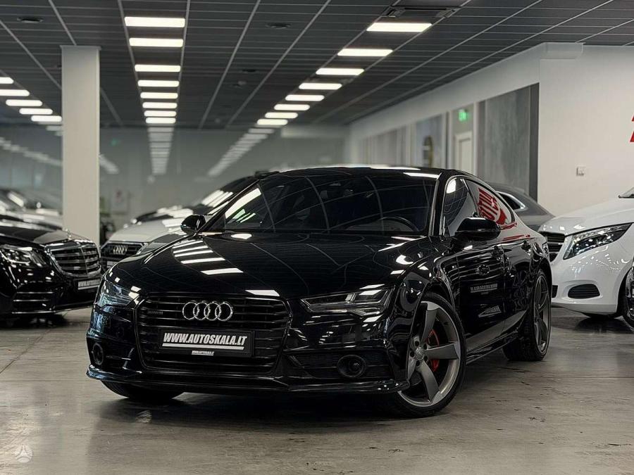 Melns Audi A7 Sportback 2017 Klaipėda, ar dzinēja tilpumu 3.00 L un nobraukumu 228 tūkst. km par 24750 €, foto 6 vietnē AUTOMOTO.COM.LV