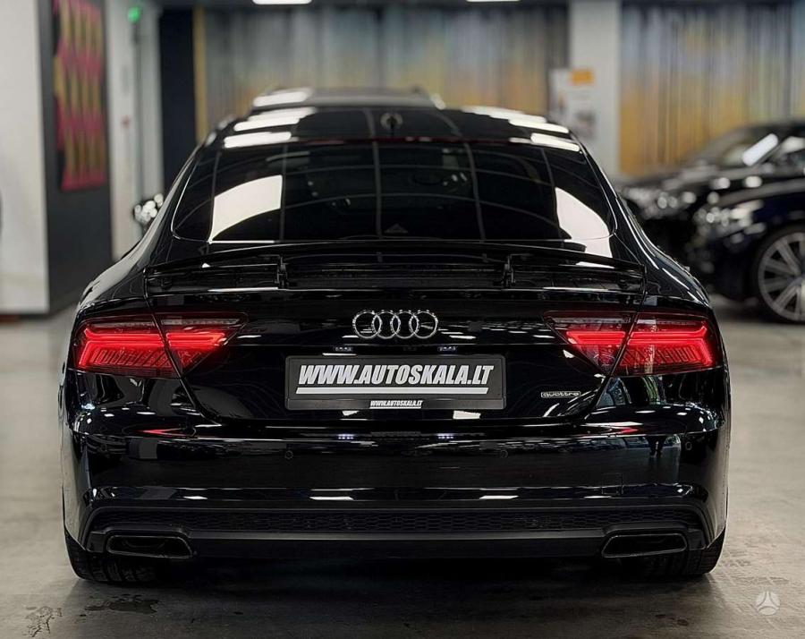 Melns Audi A7 Sportback 2017 Klaipėda, ar dzinēja tilpumu 3.00 L un nobraukumu 228 tūkst. km par 24750 €, foto 7 vietnē AUTOMOTO.COM.LV