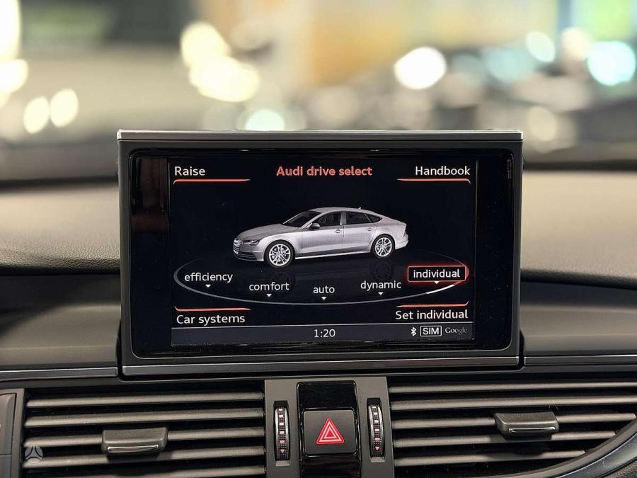 Melns Audi A7 Sportback 2017 Klaipėda, ar dzinēja tilpumu 3.00 L un nobraukumu 228 tūkst. km par 24750 €, foto 21 vietnē AUTOMOTO.COM.LV