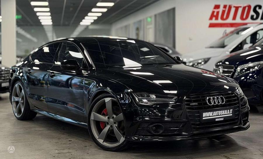 Melns Audi A7 Sportback 2017 Klaipėda, ar dzinēja tilpumu 3.00 L un nobraukumu 228 tūkst. km par 24750 €, foto 43 vietnē AUTOMOTO.COM.LV