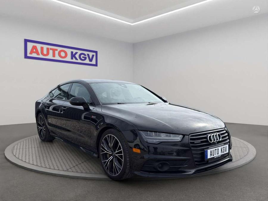 Melns Audi A7 Sportback 2017 Kauņa, ar dzinēja tilpumu 3.00 L un nobraukumu 219 tūkst. km par 18799 €, foto 8 vietnē AUTOMOTO.COM.LV