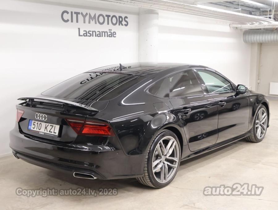 Black Audi A7 Sportback 2017 in Tallinn, with an engine capacity of 3.00 L and mileage of 172 thousand km for 23500 €, photo 7 on AUTOMOTO.COM.LV