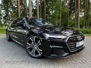 Melns Audi A7 Sportback 2018 Tallina, ar dzinēja tilpumu 3.00 L un nobraukumu 131 tūkst. km par 37500 €, foto  vietnē AUTOMOTO.COM.LV